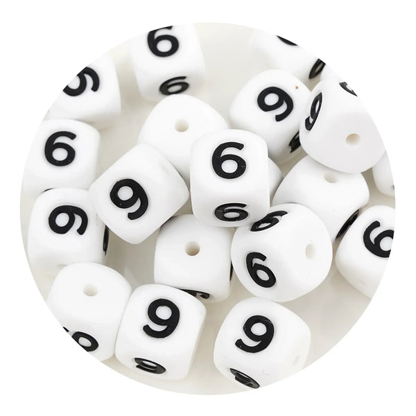 Number Square Silicone String Beads - Number 6 | Bulk Discounts ...