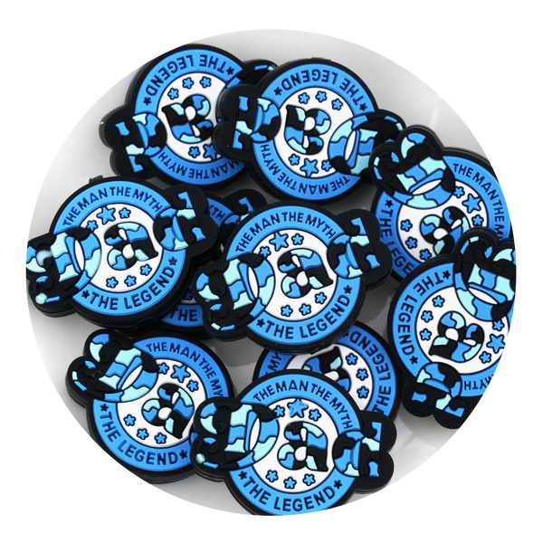 Silicone Focal Bead - The Man (5 Beads) | Bulk Prices