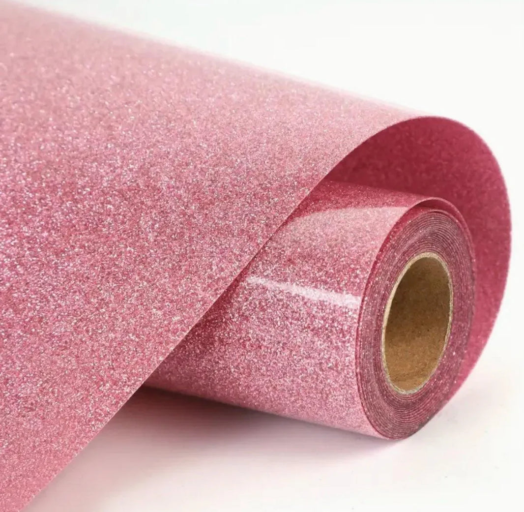 Heat Transfer Vinyl Glitter HTV - Light Pink (1 Roll - 12"x 60") | Bulk ...
